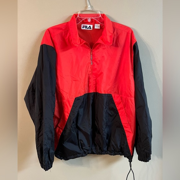 Fila | Jackets & Coats | Fila Red And Black Windbreaker | Poshmark